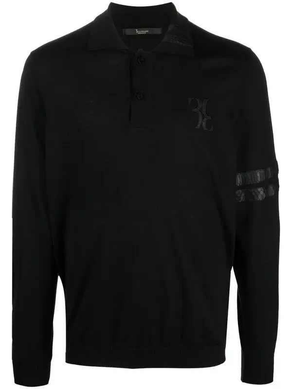 BILLIONAIRE Logo-patch Silk Blend Jumper - Black