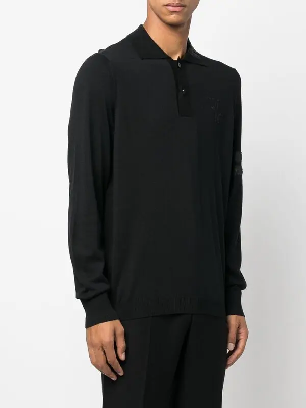 BILLIONAIRE Logo-patch Silk Blend Jumper - Black