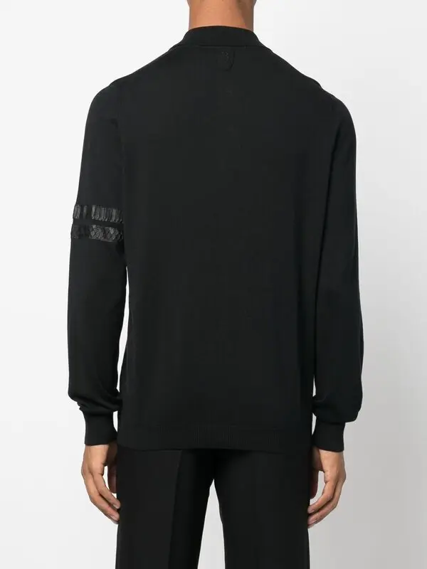 BILLIONAIRE Logo-patch Silk Blend Jumper - Black