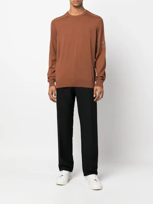 BILLIONAIRE Snakeskin-effect Jumper - Brown