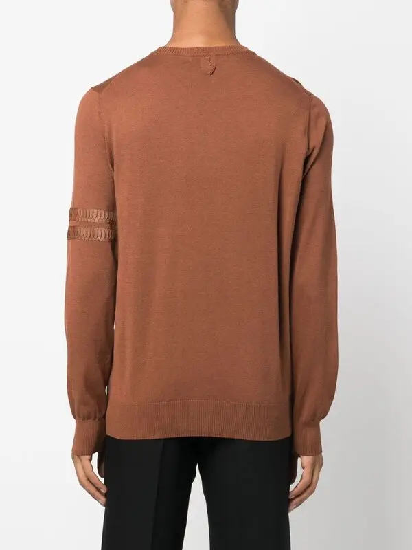 BILLIONAIRE Snakeskin-effect Jumper - Brown