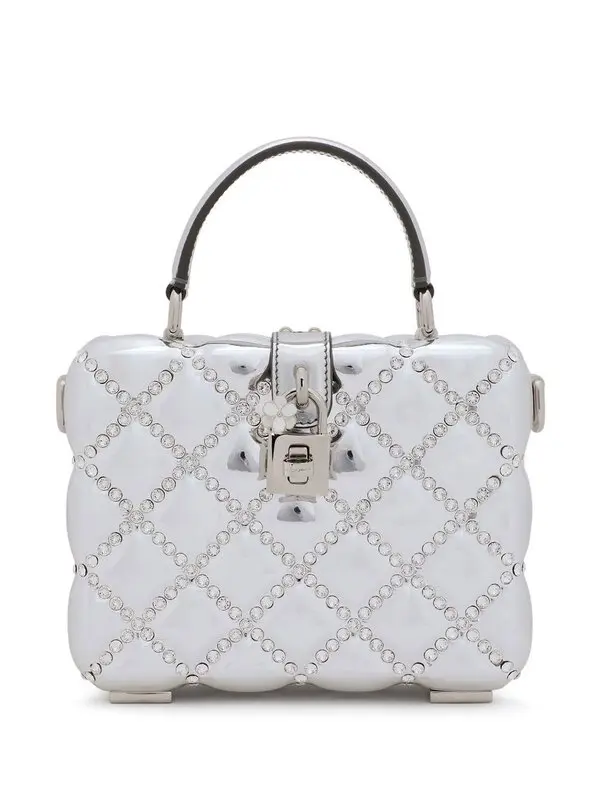 Dolce & Gabbana Dolce Box Rhinestone-embellished Top-handle Bag