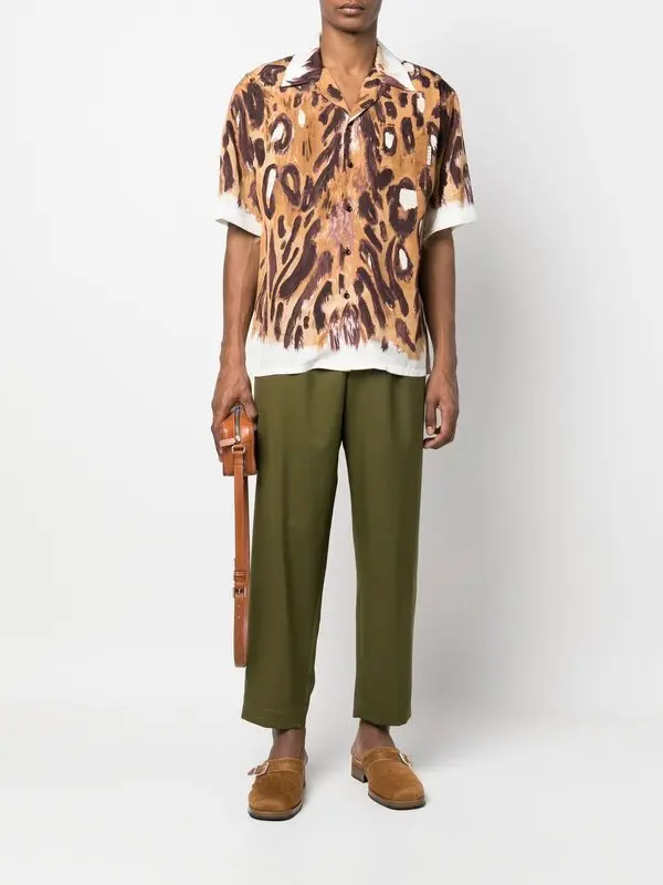 Marni Cropped Elasticated Trousers - Green