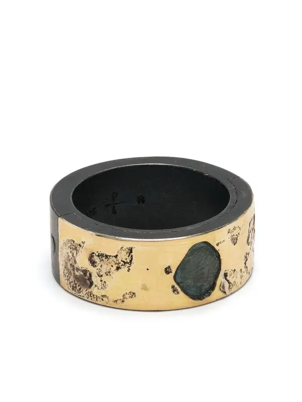 PARTS OF FOUR Sistema Gold-plated Ring - Black