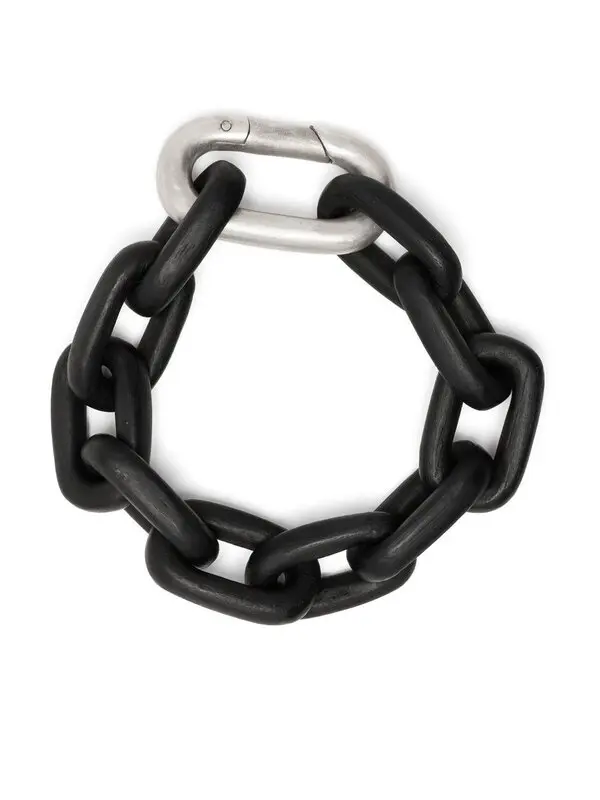 PARTS OF FOUR Infinity Chain Bracelet - Black