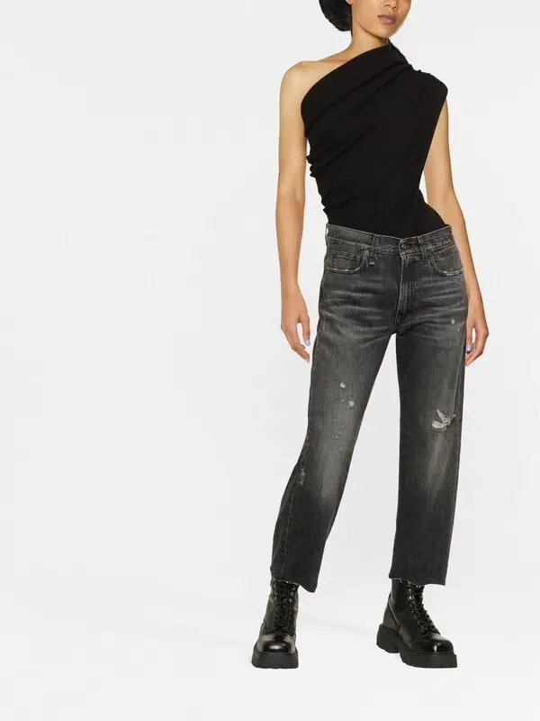R13 Distressed-effect Cropped Jeans