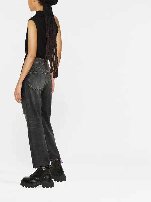 R13 Distressed-effect Cropped Jeans