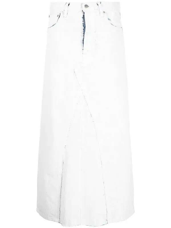 MAISON MARGIELA High-waisted Denim Skirt - White