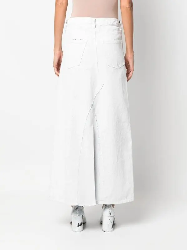 MAISON MARGIELA High-waisted Denim Skirt - White