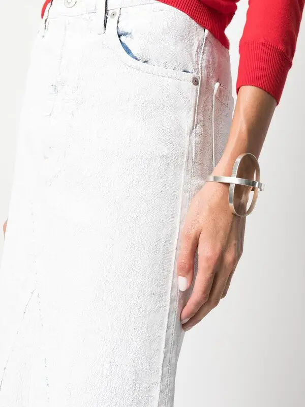 MAISON MARGIELA High-waisted Denim Skirt - White
