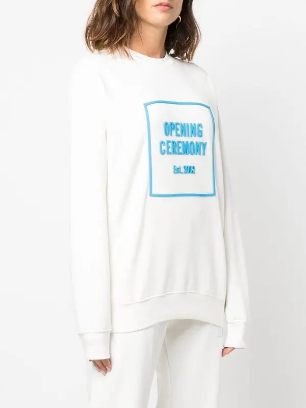 Opening Ceremony 3d Box Logo Sweatshirt - White