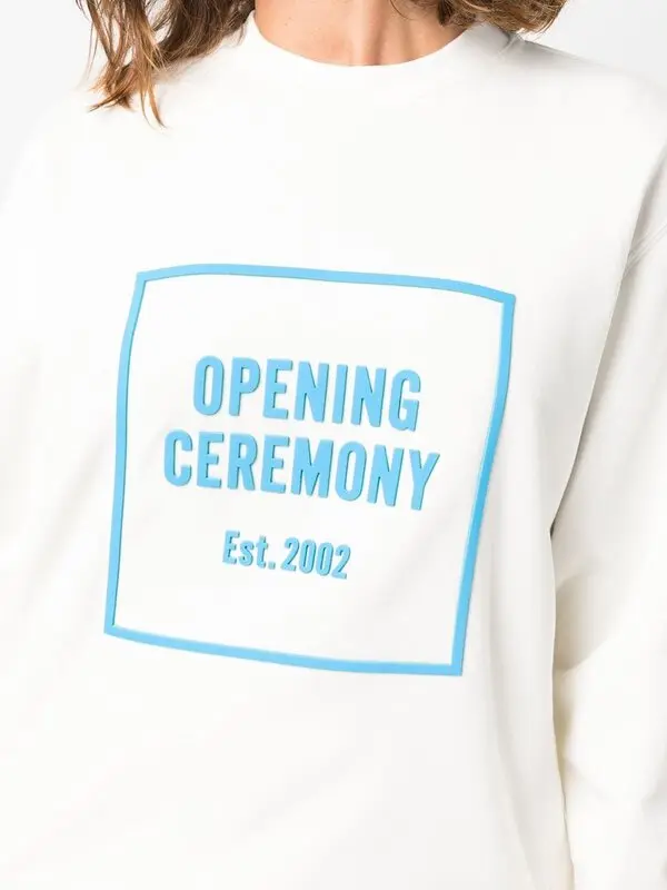 Opening Ceremony 3d Box Logo Sweatshirt - White