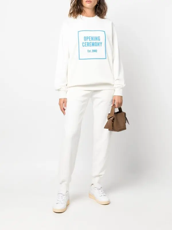 Opening Ceremony Embroidered Logo Track Pants - White
