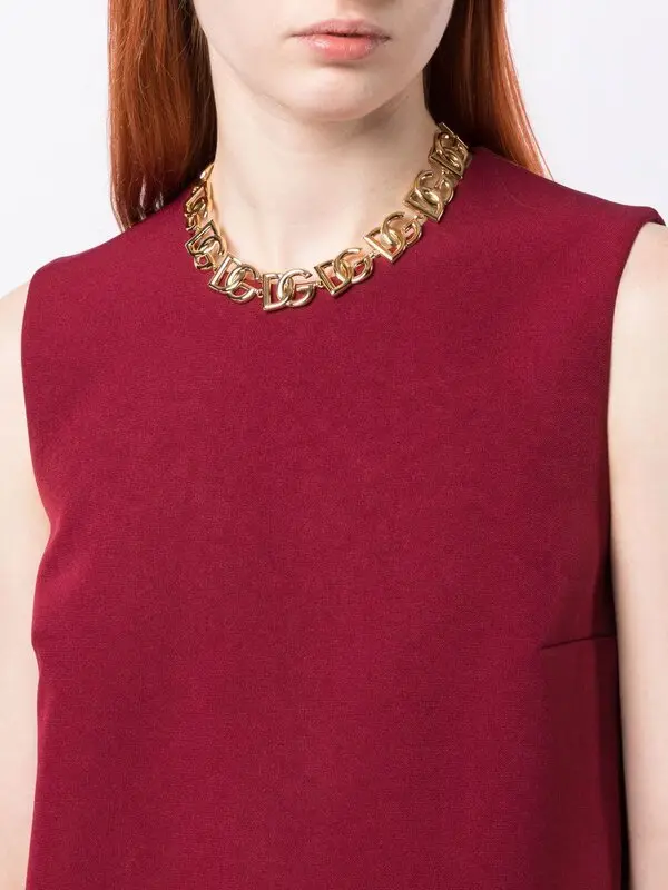 Dolce & Gabbana Tone Logo Choker Necklace - Gold