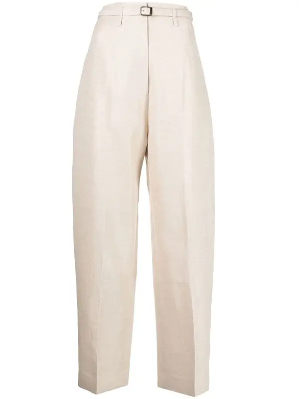 GIA STUDIOS Tapered Wool-linen Trousers