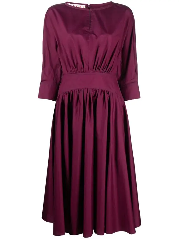 Marni Fitted Waistline Midi Dress - Purple