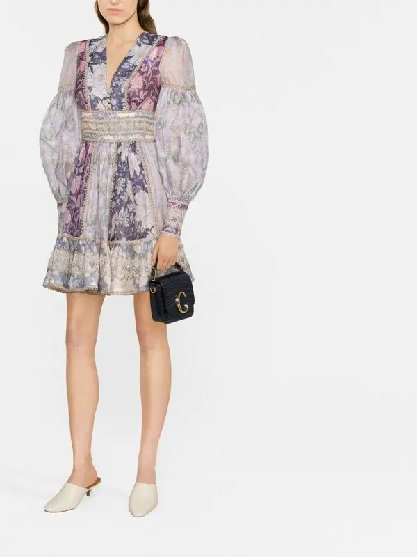 Zimmermann Celestial Lace-Detailed Mini Dress In Purple - 67% Off |  Editorialist