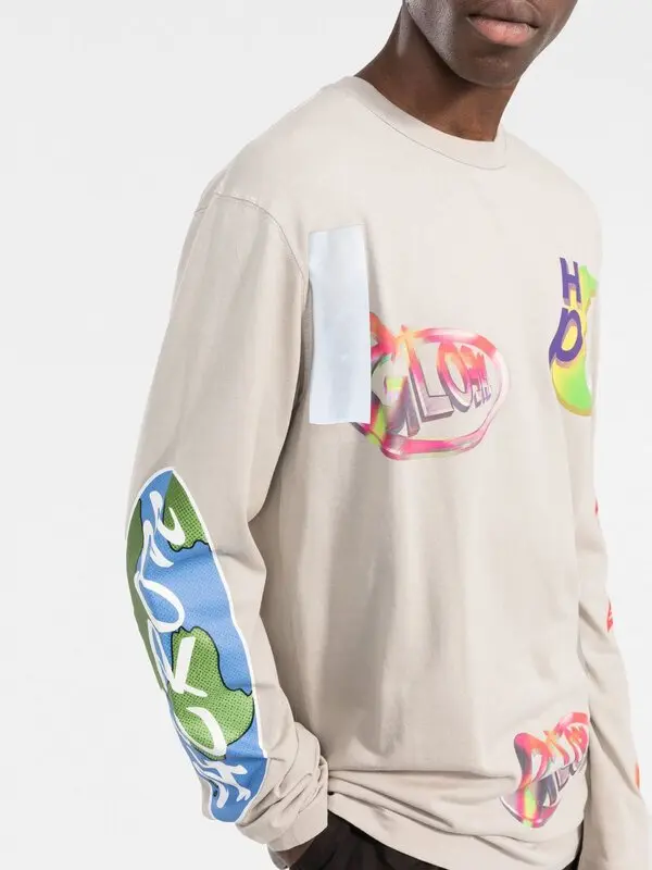 Heron Preston Os Global Collage Long-sleeve T-shirt