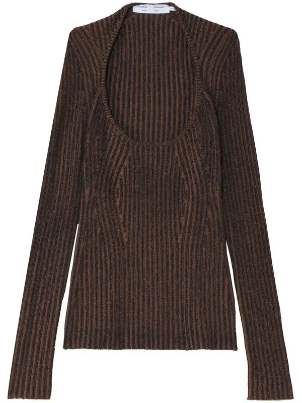 Proenza Schouler White Label Plaited Rib Scoop Neck Jumper