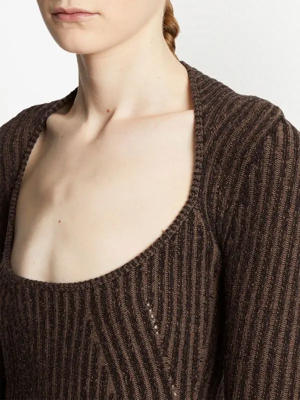 Proenza Schouler White Label Plaited Rib Scoop Neck Jumper