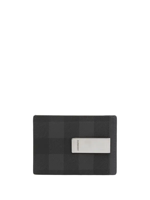 Burberry Check-pattern Leather Cardholder
