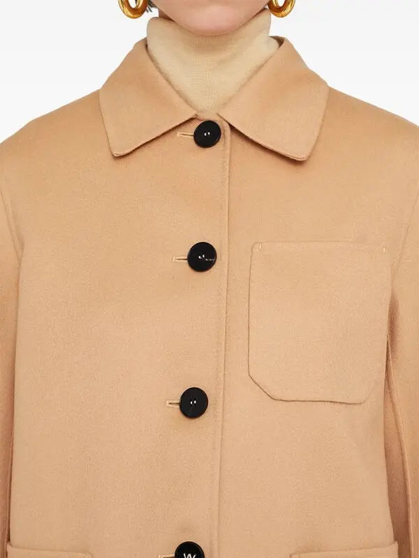 JIL SANDER Cashmere Shirt Jacket - Brown
