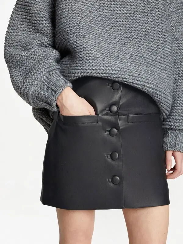 Proenza Schouler White Label Faux-leather Mini Skirt