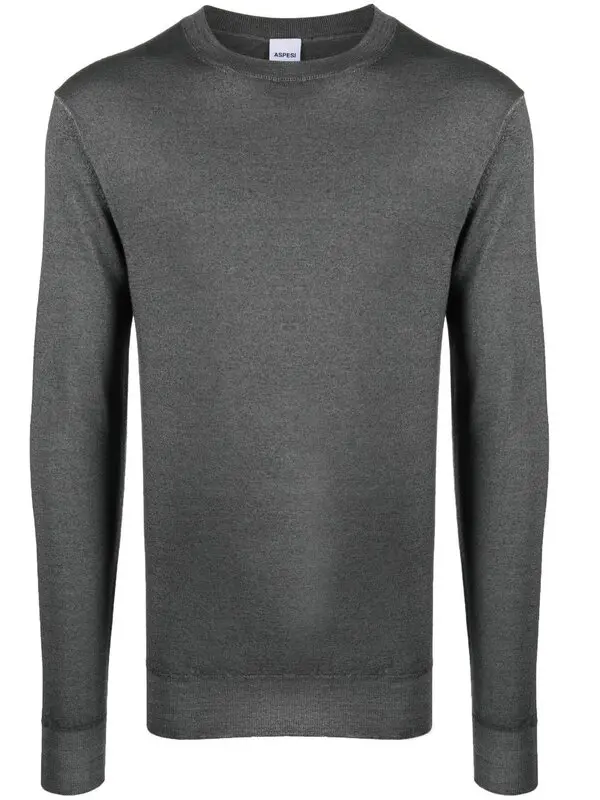 Aspesi Melange-effect Wool Sweater - Grey