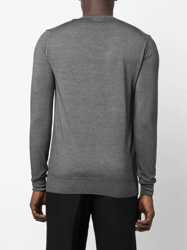 Aspesi Melange-effect Wool Sweater - Grey