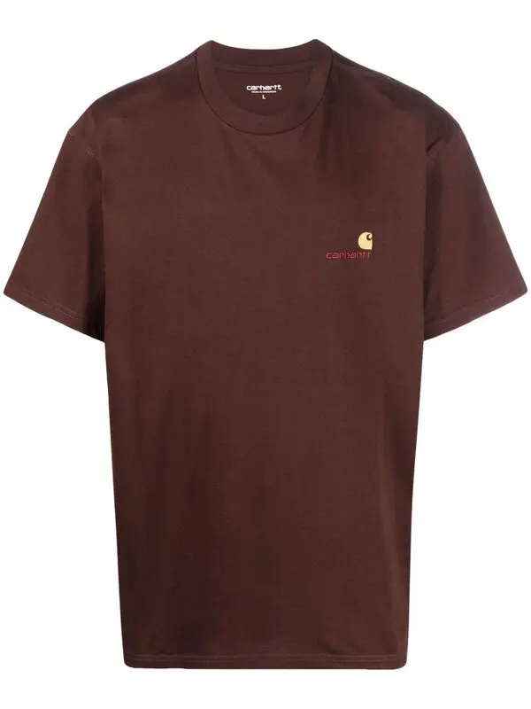 Carhartt Work In Progress Logo-embroidered Cotton T-shirt - Brown