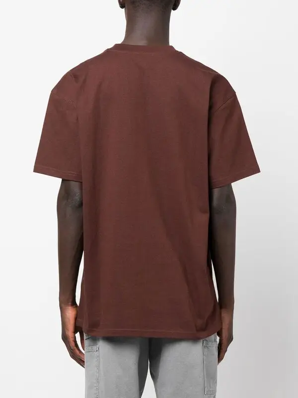 Carhartt Work In Progress Logo-embroidered Cotton T-shirt - Brown