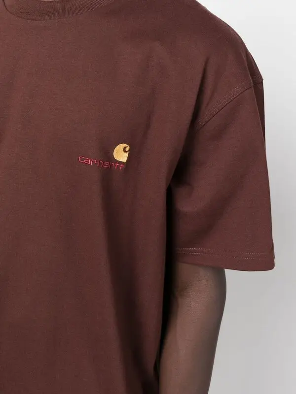 Carhartt Work In Progress Logo-embroidered Cotton T-shirt - Brown