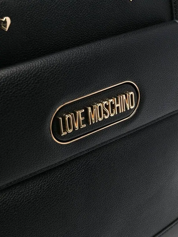 Moschino Logo Plaque Tote Bag