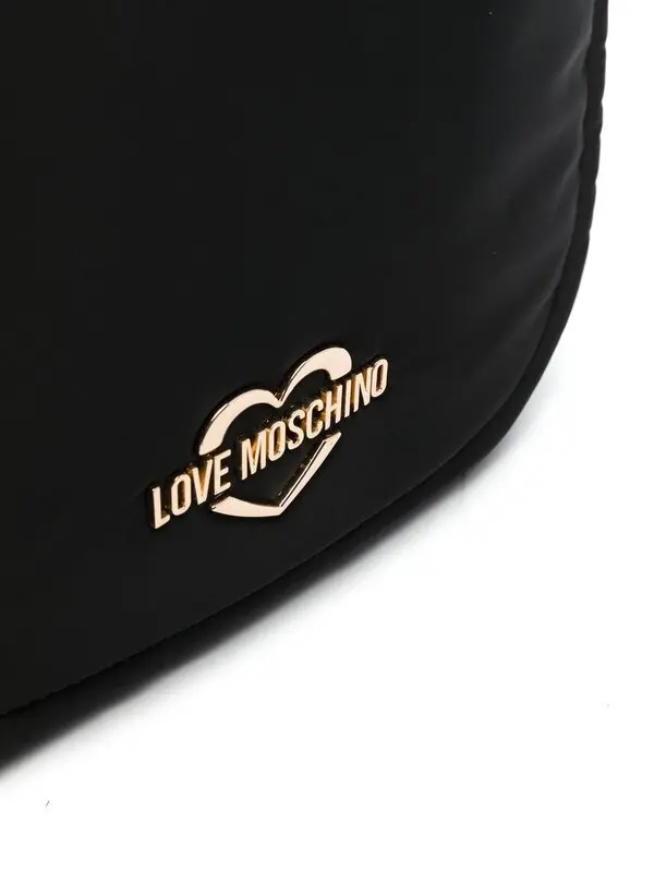 Moschino Heart Logo Plaque Tote Bag