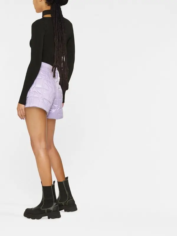 PATOU Quilted High-waisted Shorts