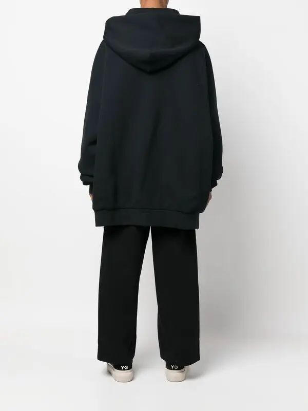 FUMITO GANRYU Oversized Pullover Hoodie - Black