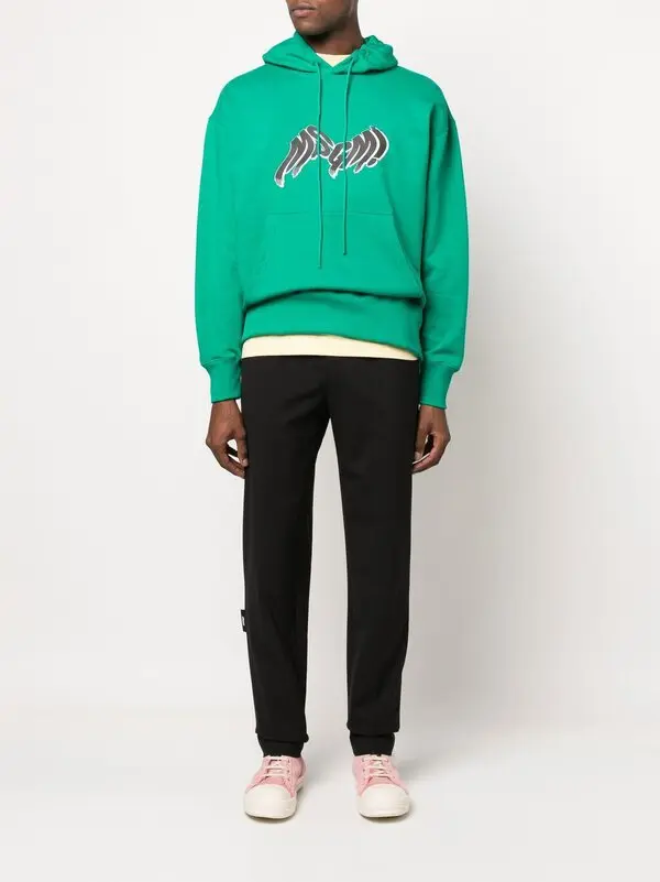 MSGM Logo Waistband Straight-leg Trousers