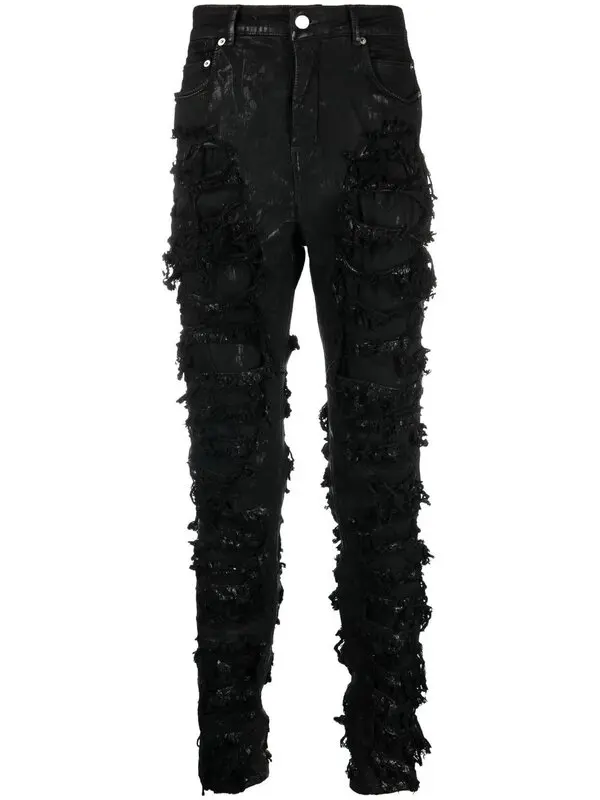 Rick Owens Distressed Slim-fit Jeans