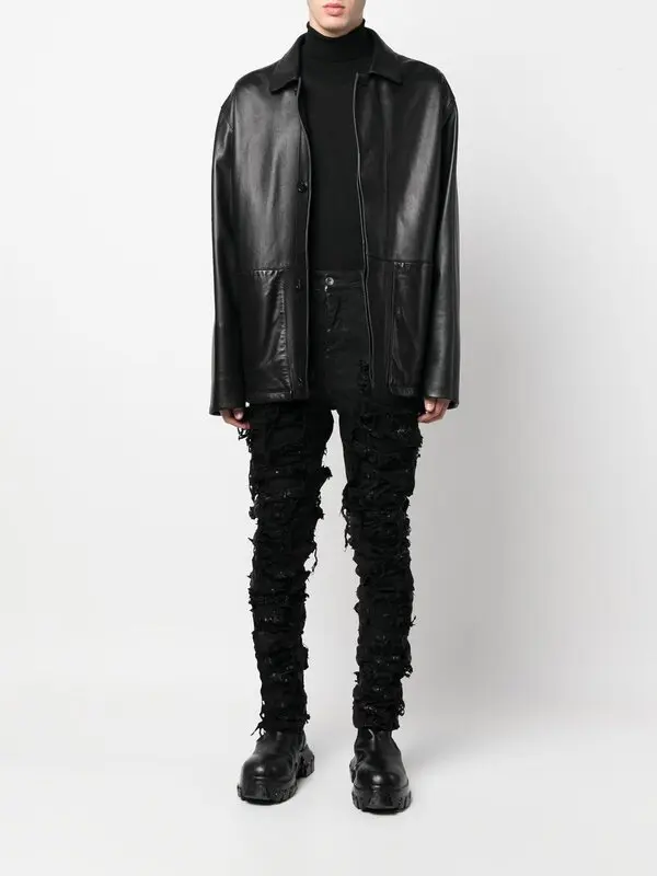 Rick Owens Distressed Slim-fit Jeans