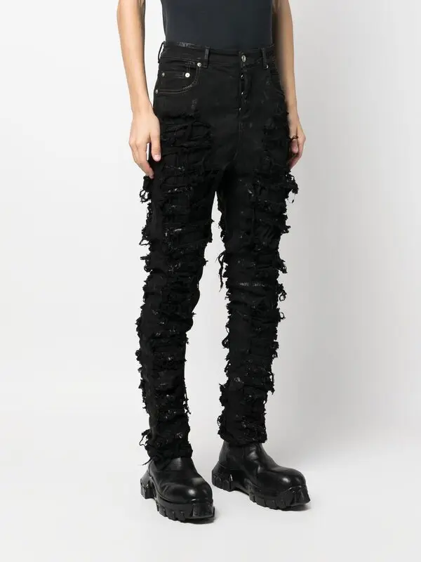 Rick Owens Distressed Slim-fit Jeans