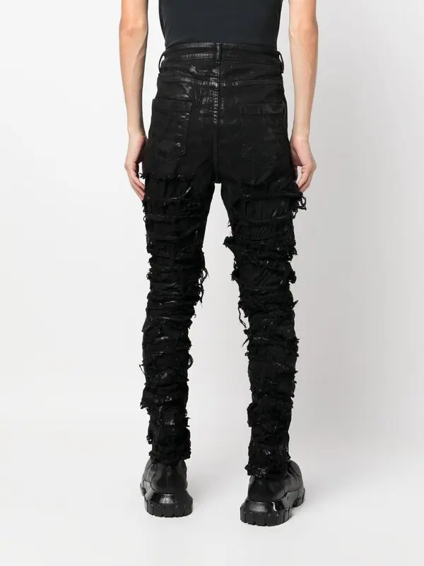 Rick Owens Distressed Slim-fit Jeans