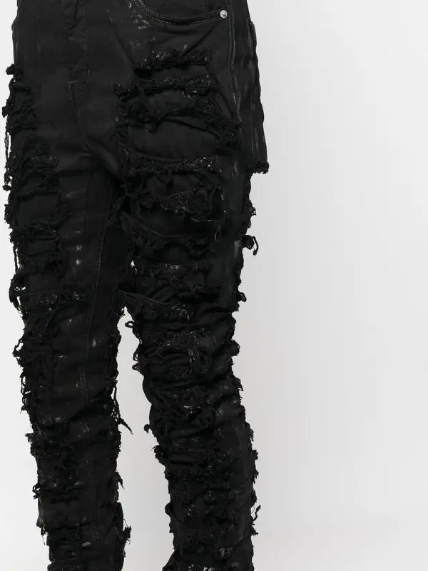 Rick Owens Distressed Slim-fit Jeans