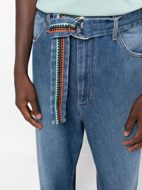 COUNTY OF MILAN Marcelo Burlon Belted Wide-leg Jeans