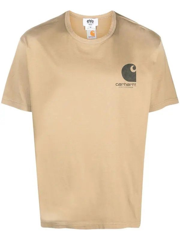 Junya Watanabe Logo-print Short-sleeve T-shirt - Neutrals
