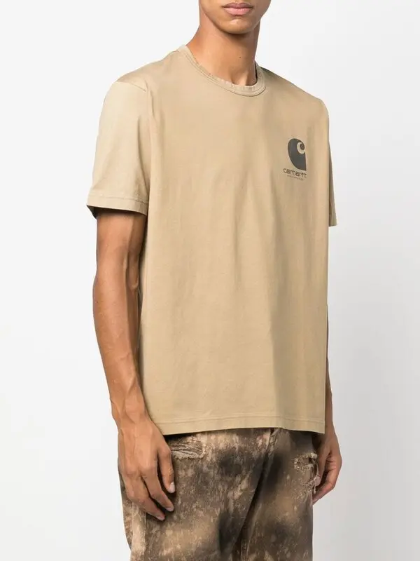 Junya Watanabe Logo-print Short-sleeve T-shirt - Neutrals
