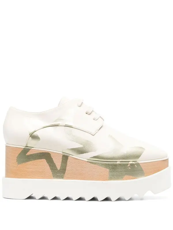 Stella McCartney Elyse Star-print Platform Shoes