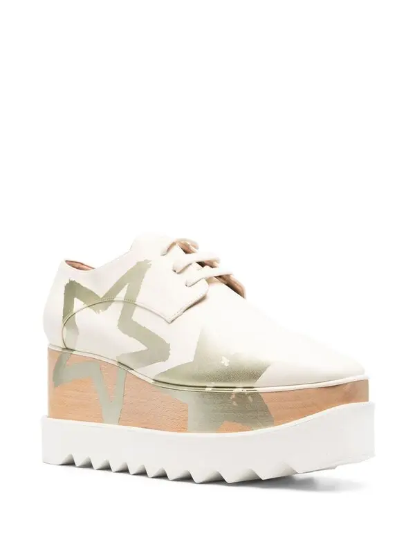 Stella McCartney Elyse Star-print Platform Shoes