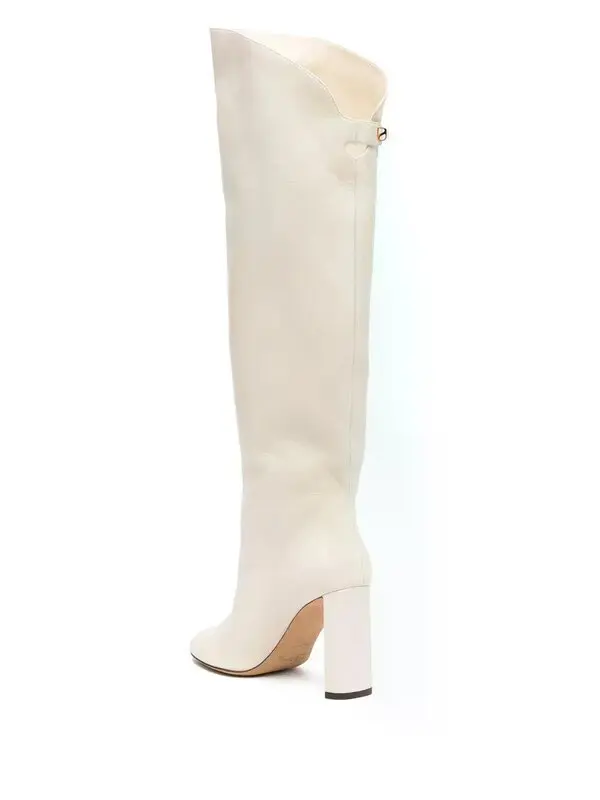 MAISON SKORPIOS Adrianna 90mm Knee-high Boots - Gold