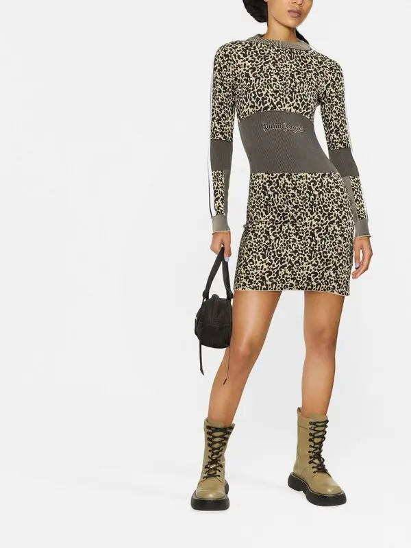 Palm Angels Long-sleeve Knitted Dress