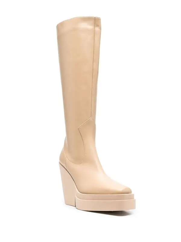 GIABORGHINI 120mm Knee-high Leather Boots